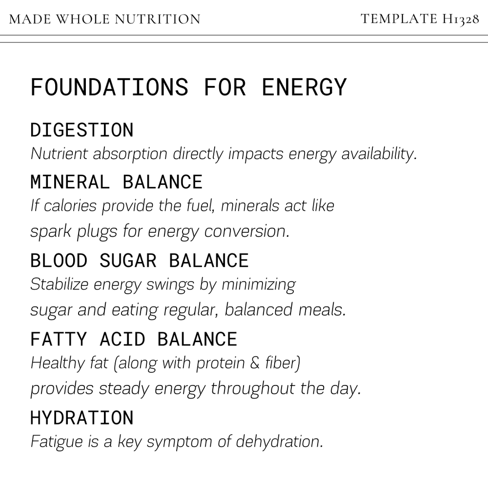 A Functional Nutritionist's Tips for BETTER ENERGY — Functional Health ...