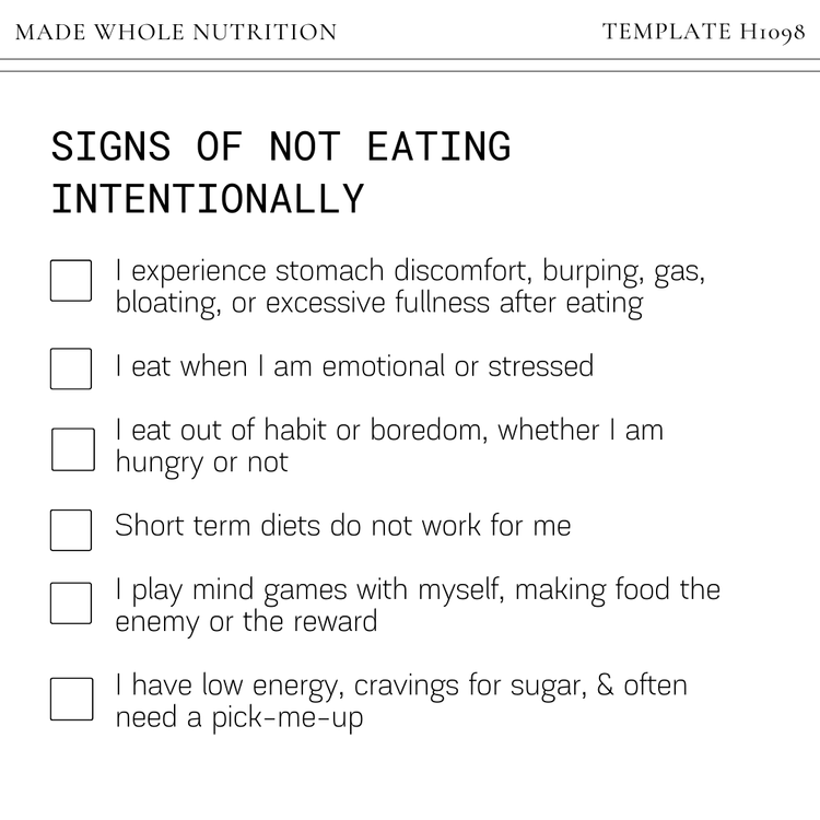 17 Signs of Not Eating Intentionally — Functional Health Research ...