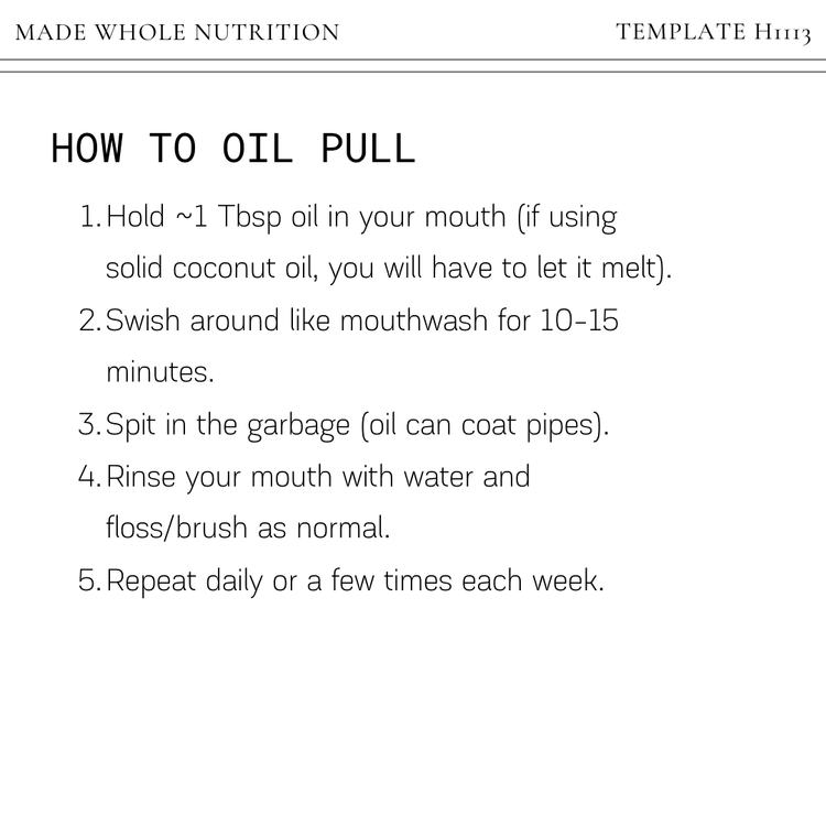 Benefits of Oil Pulling: a simple how-to guide — Functional Health ...