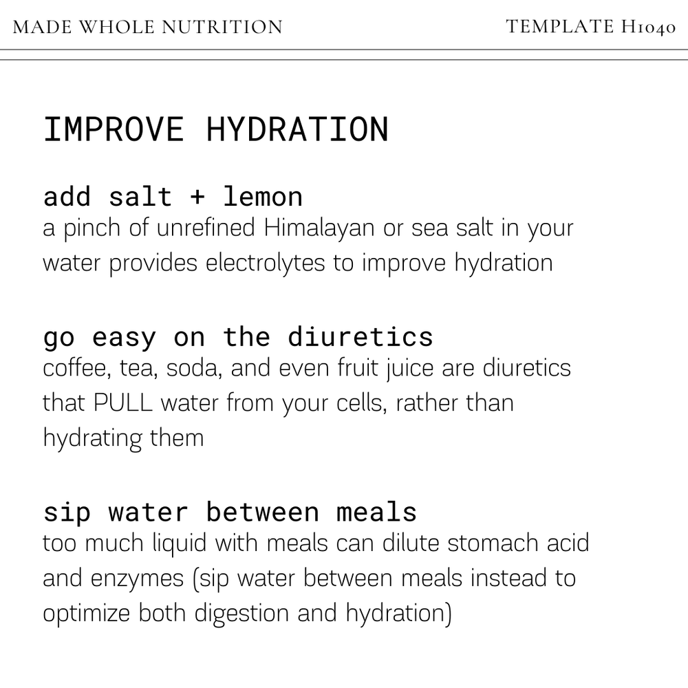 3 Easy Ways to Boost HYDRATION — Functional Health Research + Resources ...