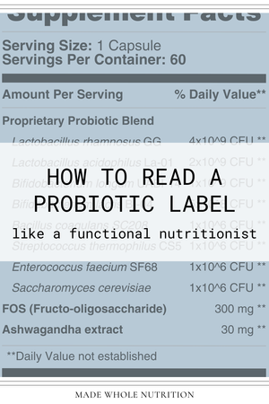 How to Read a Probiotic Label like a Functional Nutritionist ...