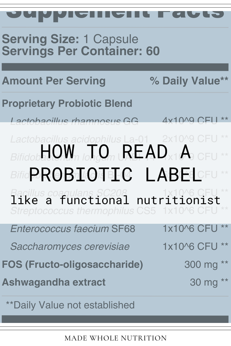 How to Read a Probiotic Label like a Functional Nutritionist ...