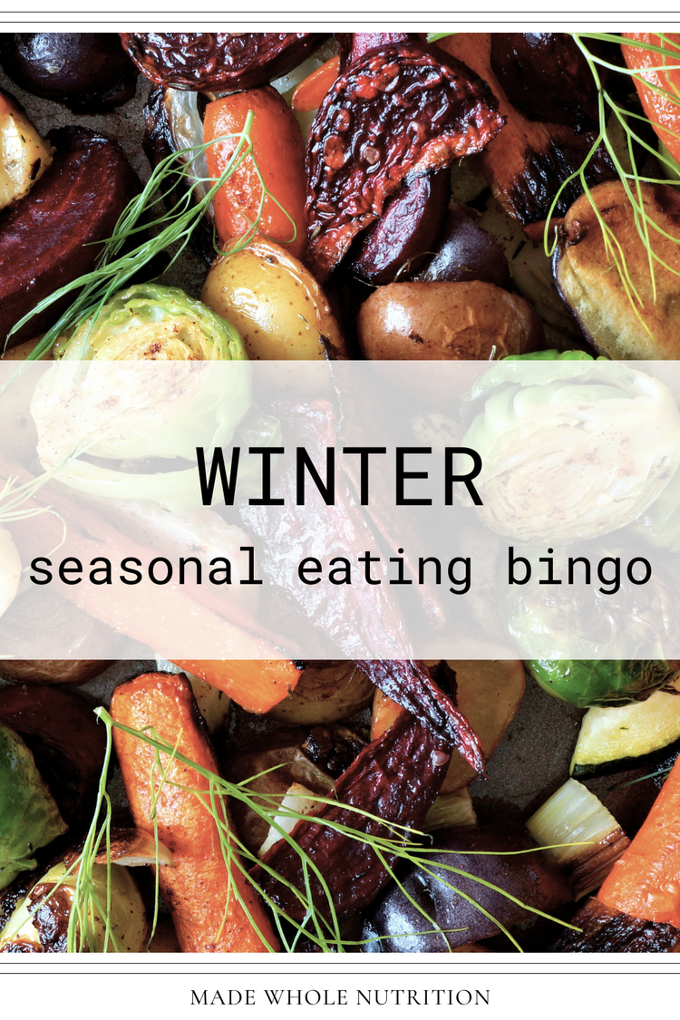 Winter Seasonal Eating Bingo — Functional Health Research + Resources ...