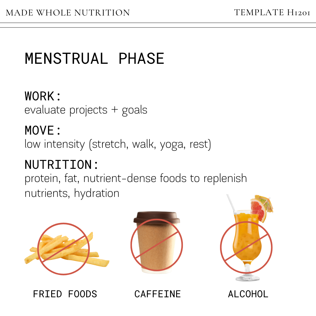 MENSTRUAL PHASE Cycle Syncing Guide — Functional Health Research ...