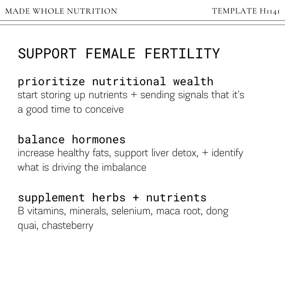 How to Support FEMALE FERTILITY with Functional Nutrition — Functional Health Research ...