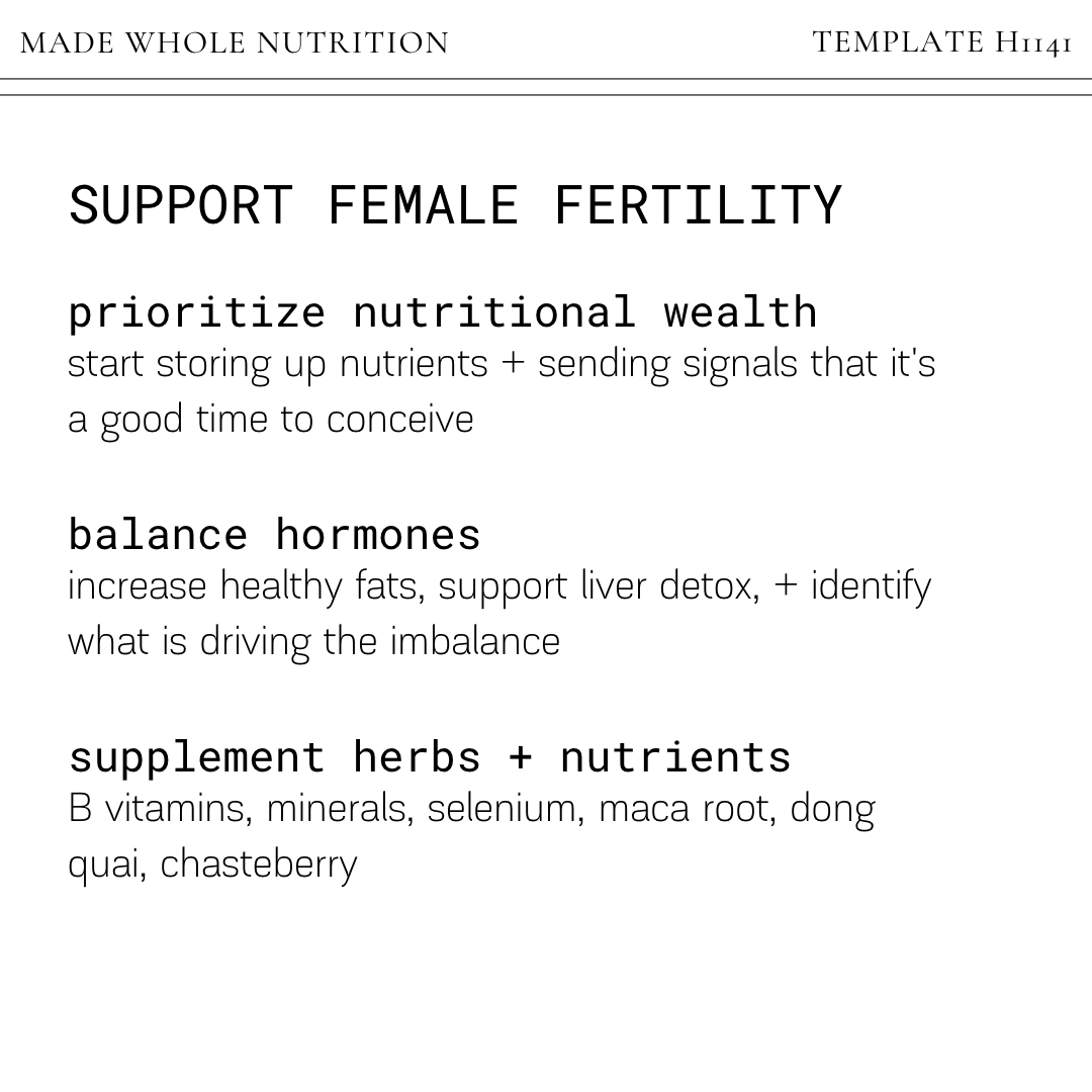 How to Support FEMALE FERTILITY with Functional Nutrition — Functional ...