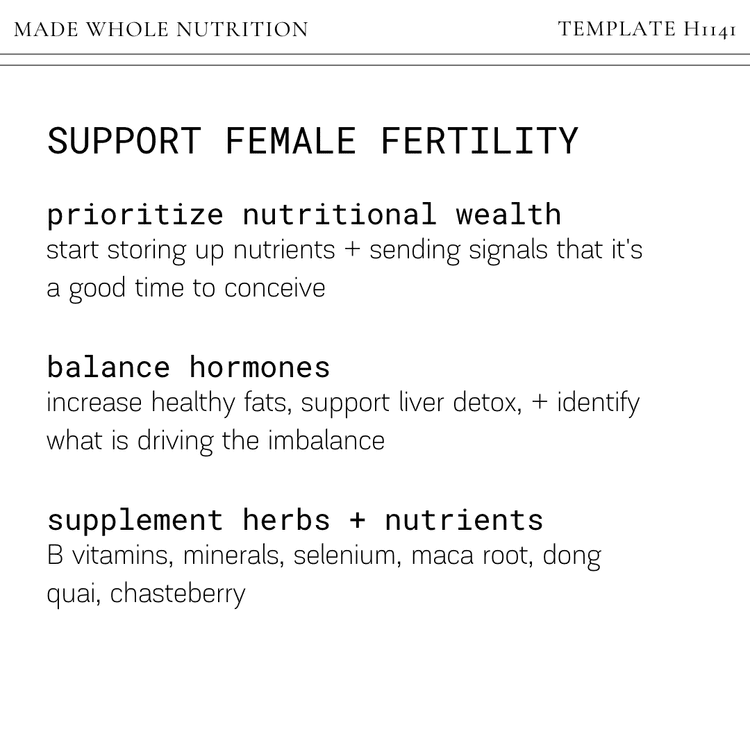 How to Support FEMALE FERTILITY with Functional Nutrition — Functional ...