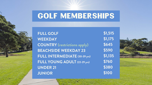 Golf Membership — Mollymook Golf Club