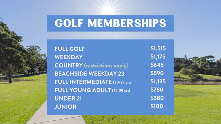 Golf Membership — Mollymook Golf Club
