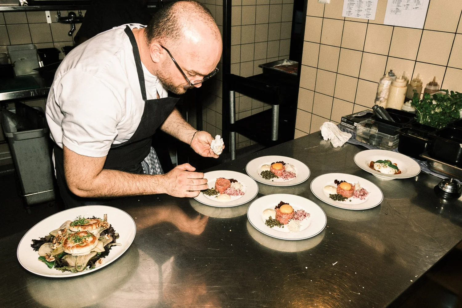 Restaurangmeny med skaldjur på Skanshof i Göteborg — Skanshof