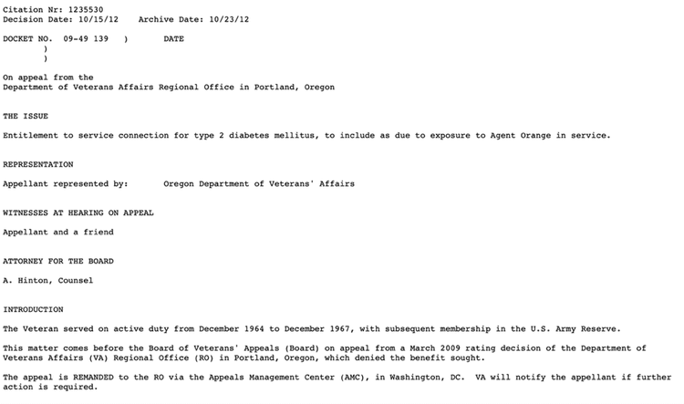 Evidence of toxic herbicide use including Agent Orange at Fort Ord, CA ...