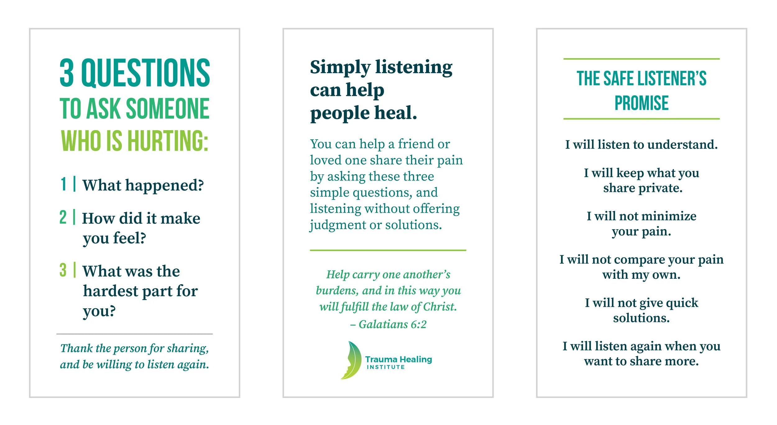 Three Questions — Trauma Healing Basics