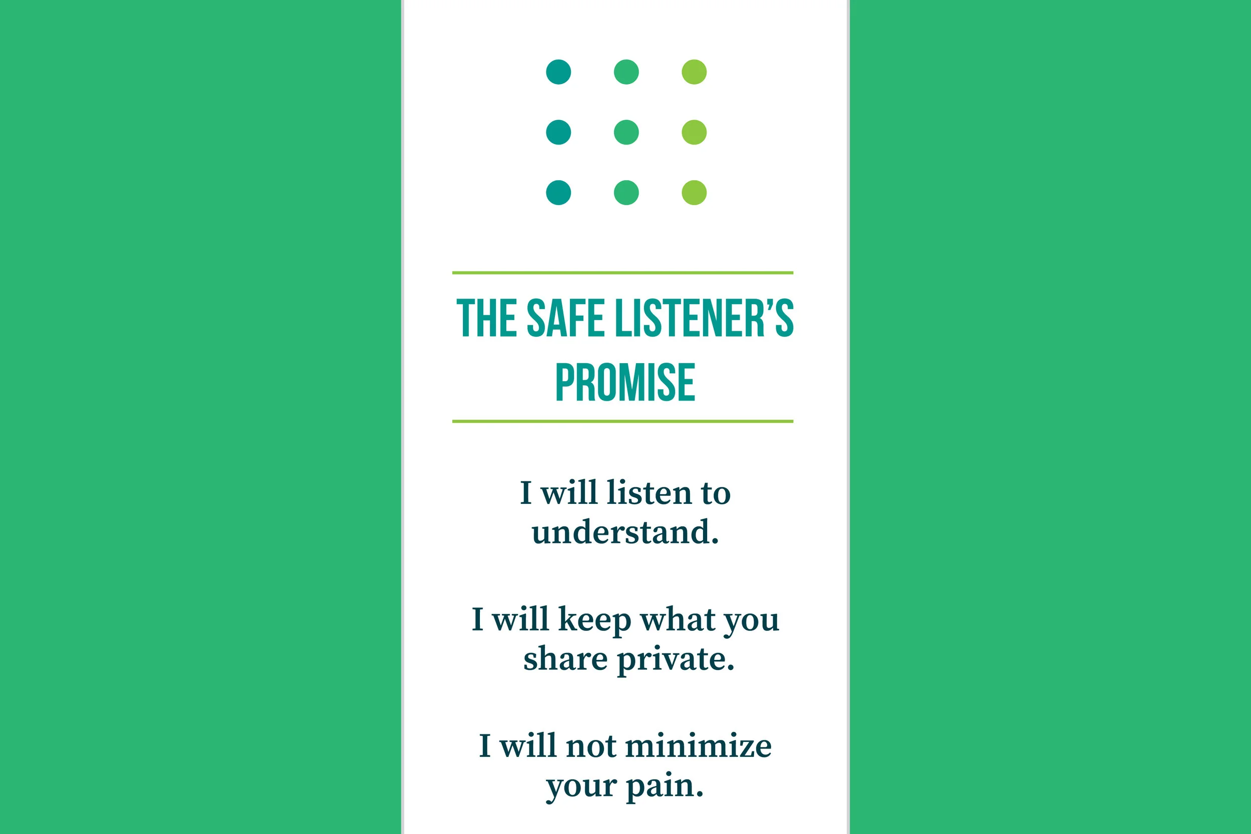 Safe Listener's Promise — Trauma Healing Basics