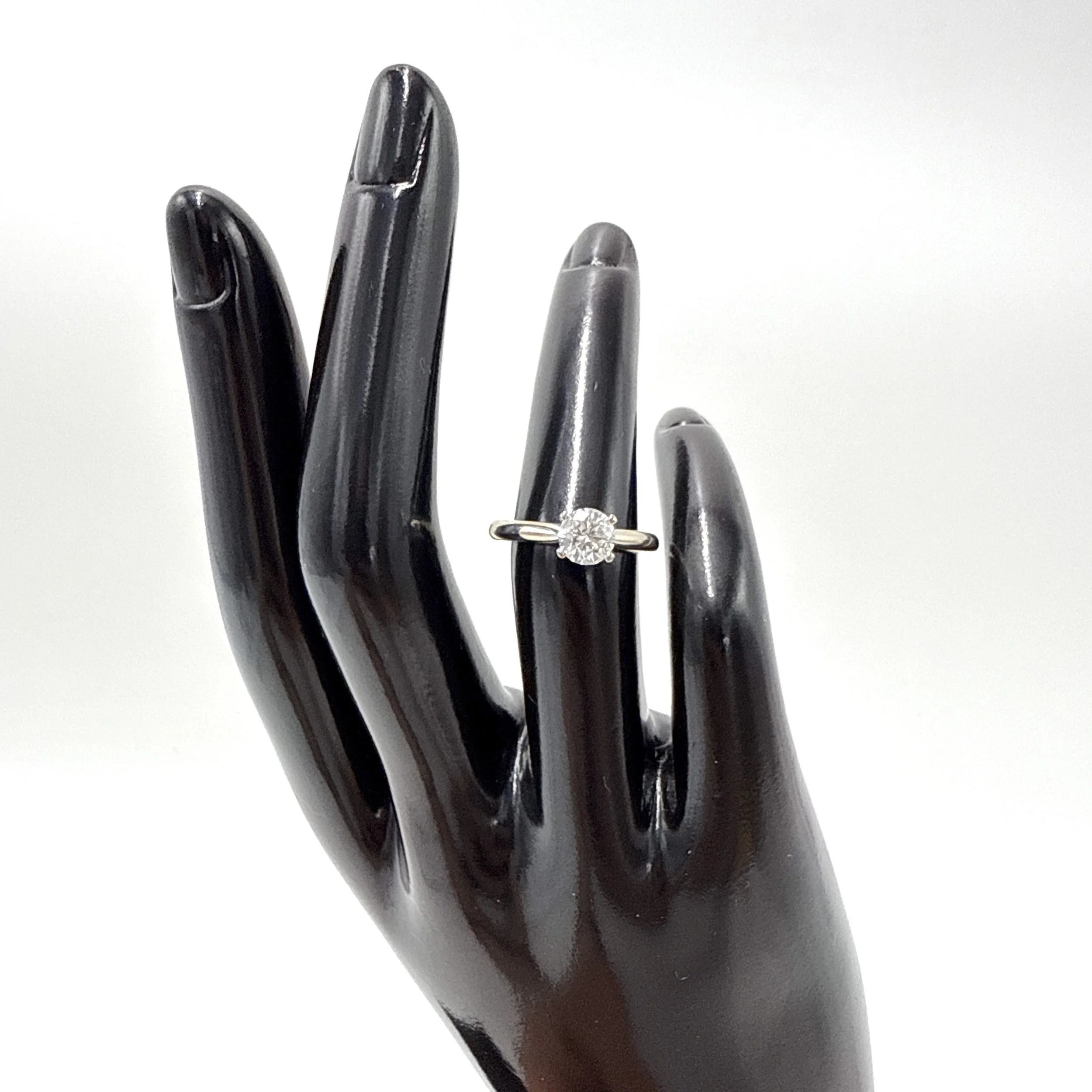 14K White Gold Natural 0.70ct Diamond Solitaire Engagement Ring — SAMPSONS