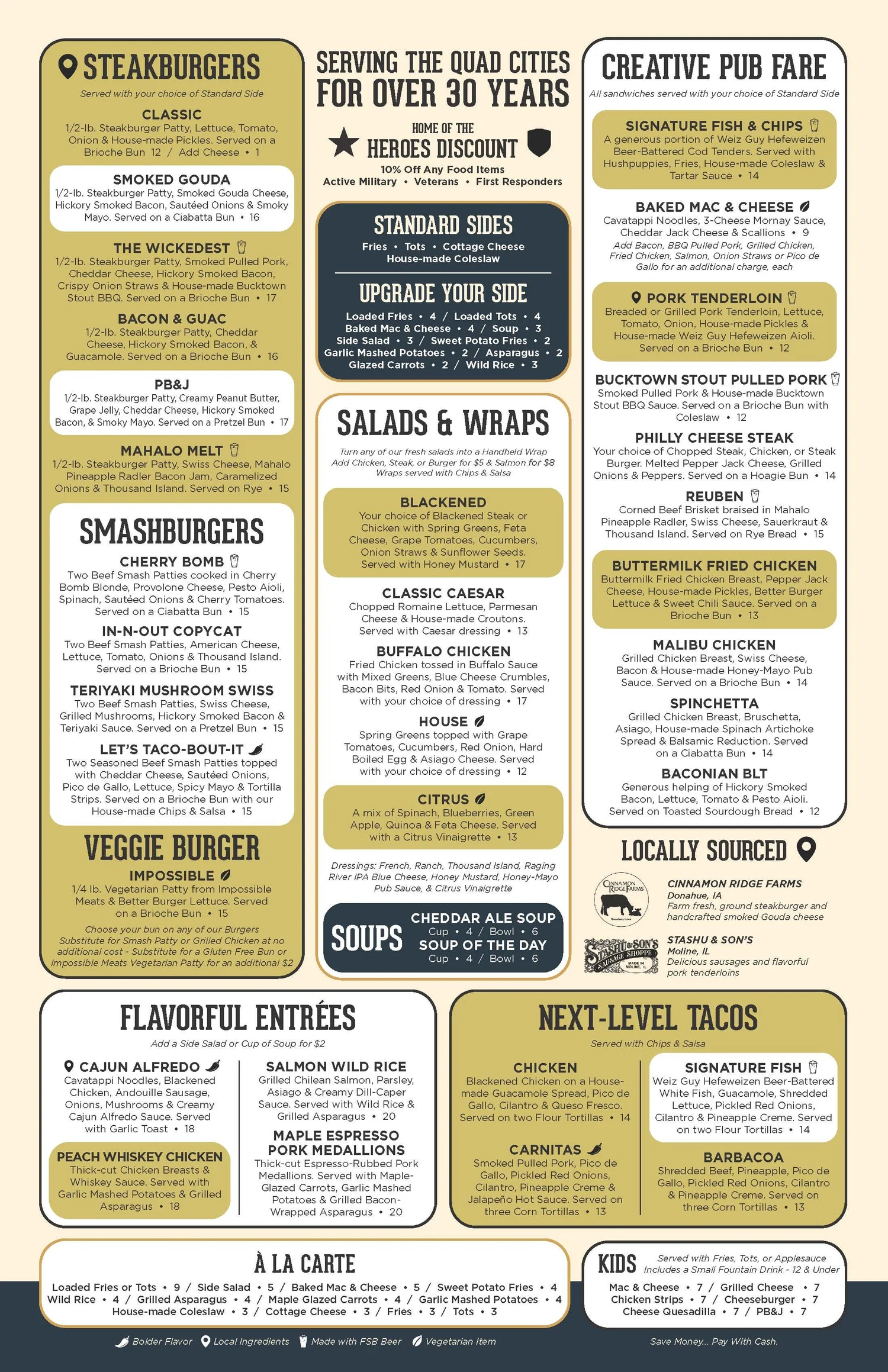Front Street Pub & Brewery Menu — Front Street | Davenport | Iowa's ...
