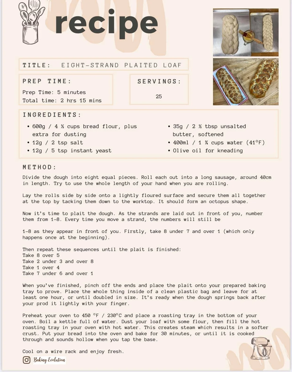 Eight-strand Plaited Loaf — Baking Evolution