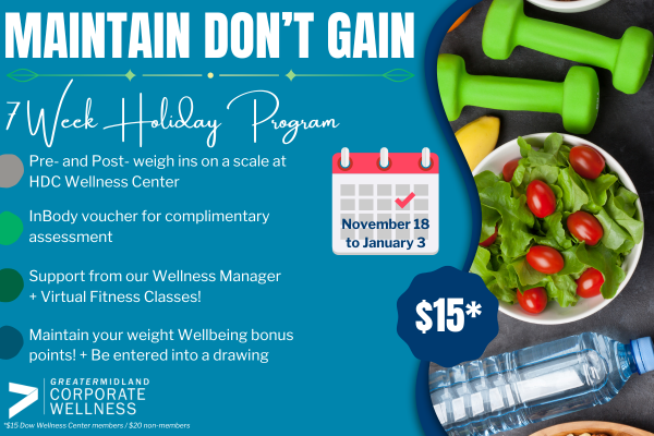 Maintain Don't Gain: Houston Dow Center — Greater Corporate Wellness ...