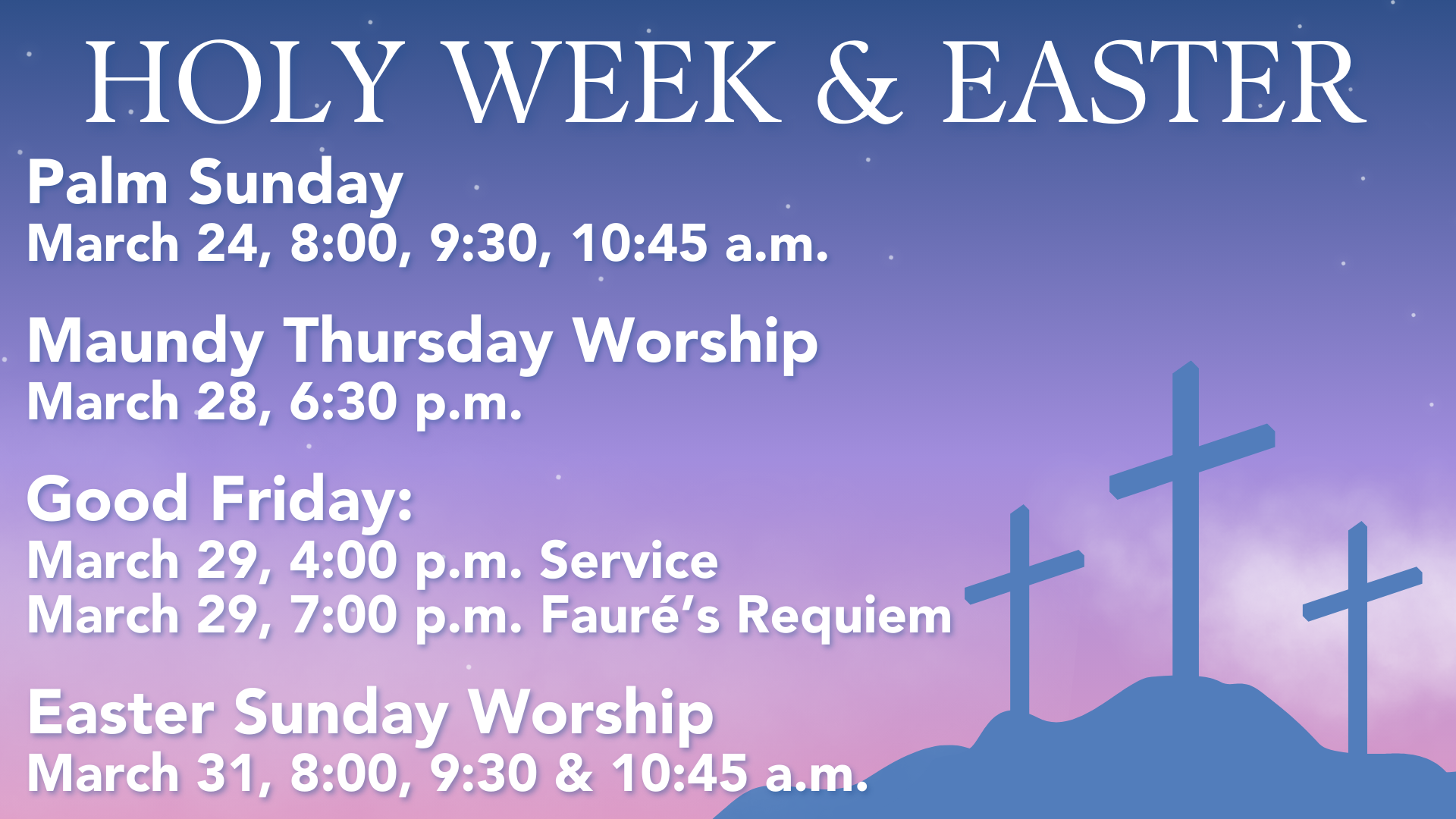 Holy Week 2024