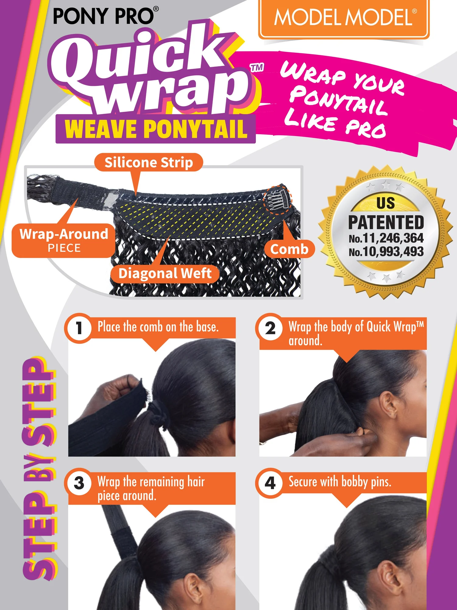 SHIMMER WAVE 24" PONY PRO- QUICK WRAP — MODELMODEL