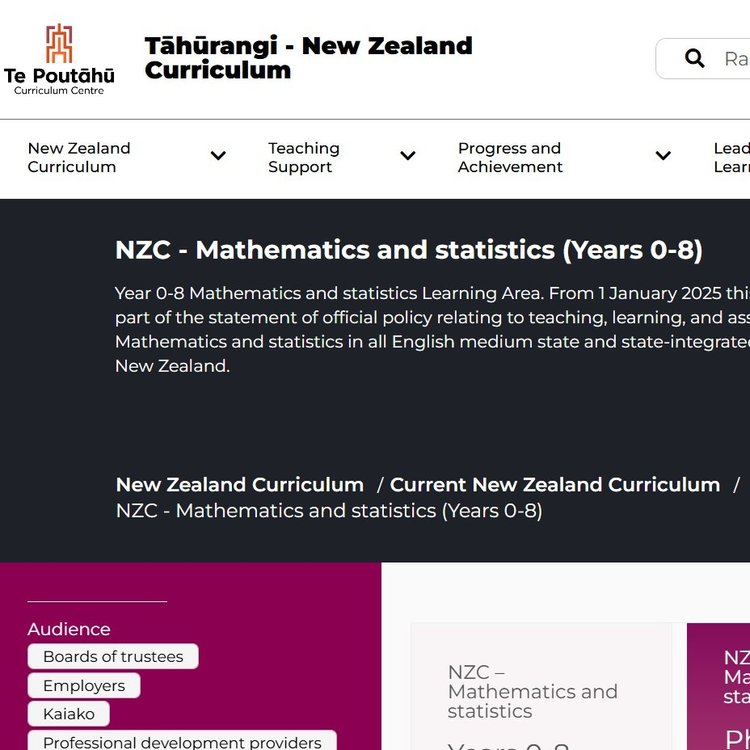NZC Maths links — MathsLink