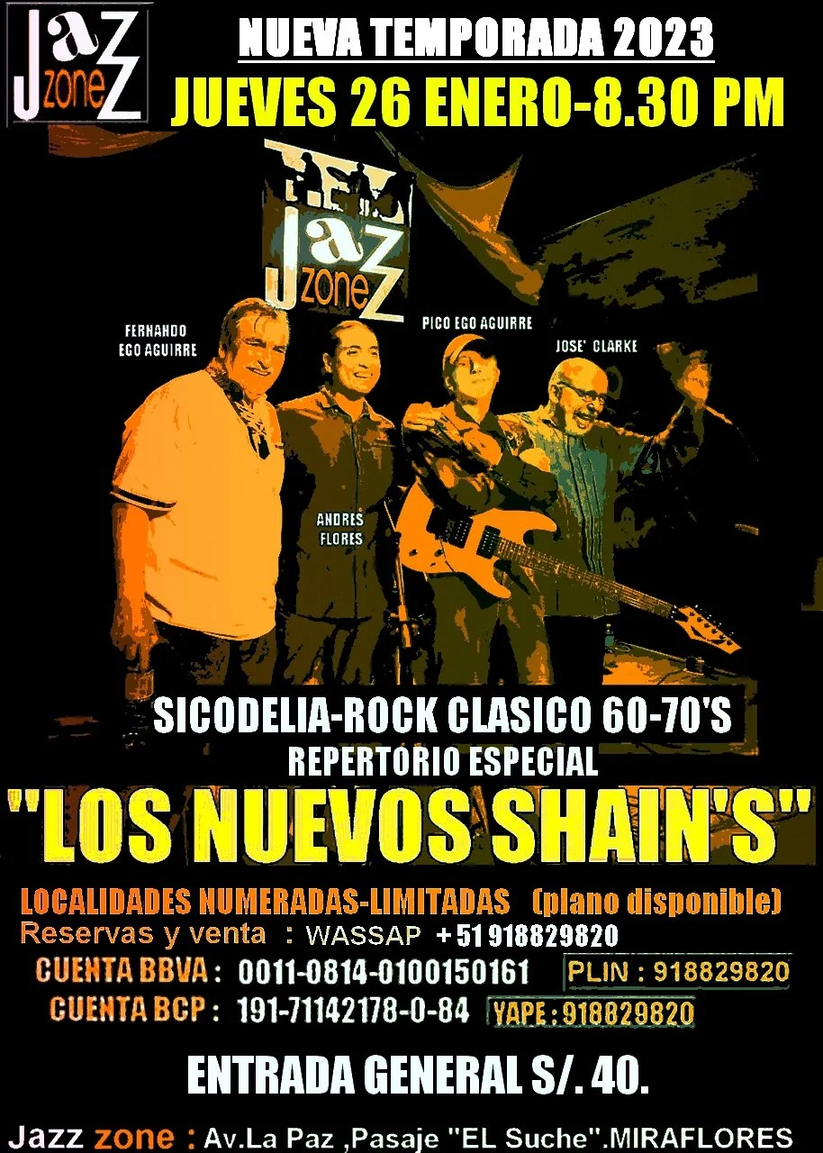 LOS NUEVOS SHAINS EN CONCIERTO: JUEVES 26 DE ENERO — ESQUINAROCK