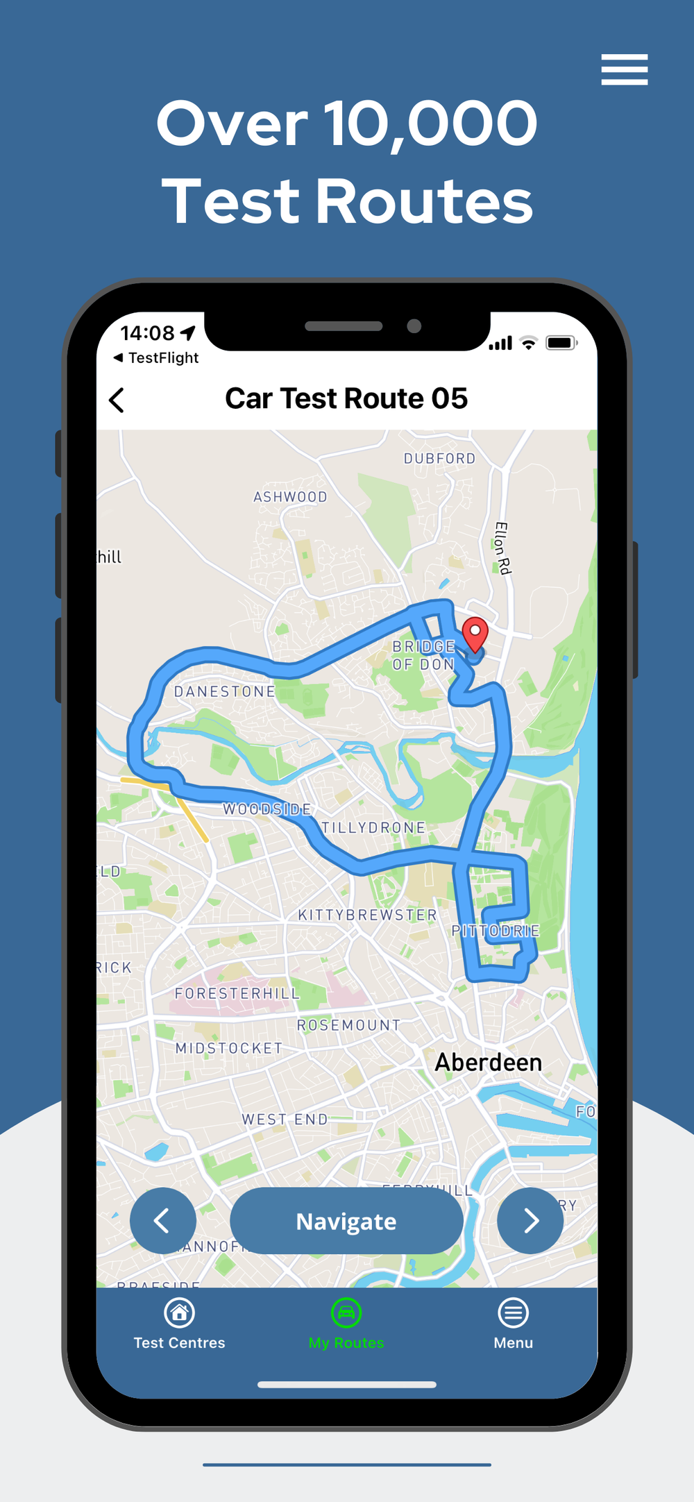 Driving Test Routes App