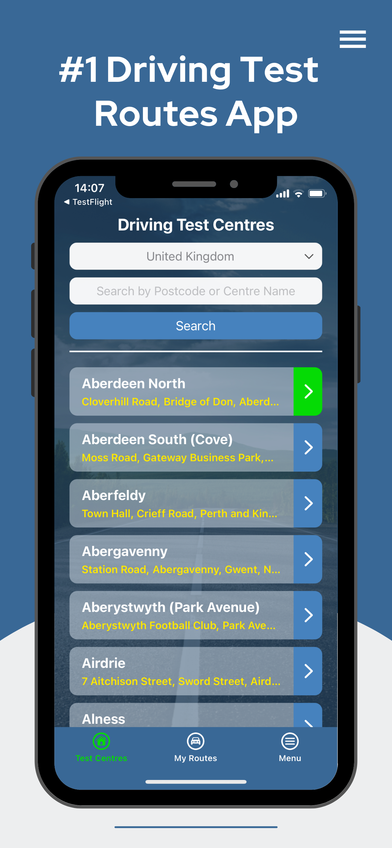 Driving Test Routes App