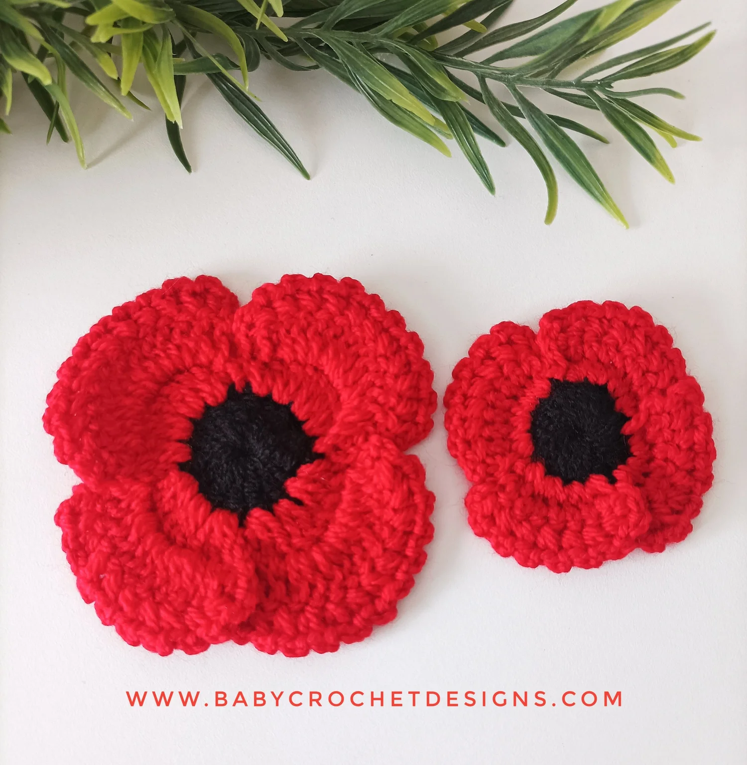 free crochet pattern poppy flower — Baby Crochet Designs