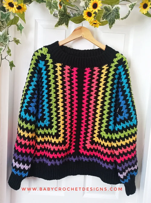 Cosy Hexi Jumper — Baby Crochet Designs