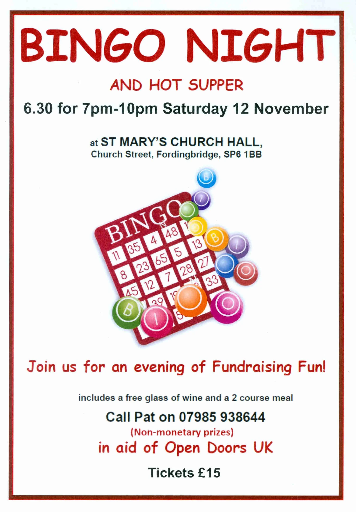 Bingo Night and Hot Supper — Avon Valley Churches