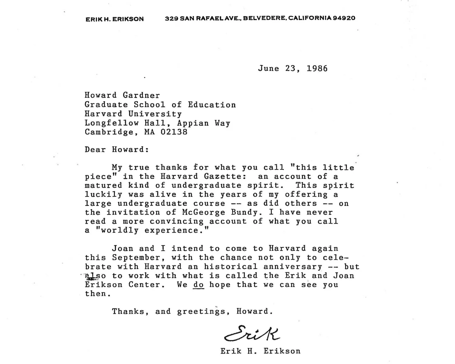 Erik Erikson: On Integrity and Despair…In Our Time — Howard Gardner