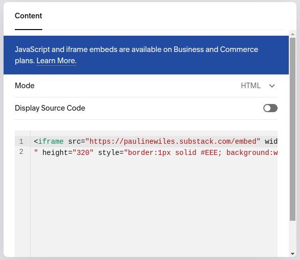 How to Embed a Substack Form in Your Website — Brilliant Author Website ...