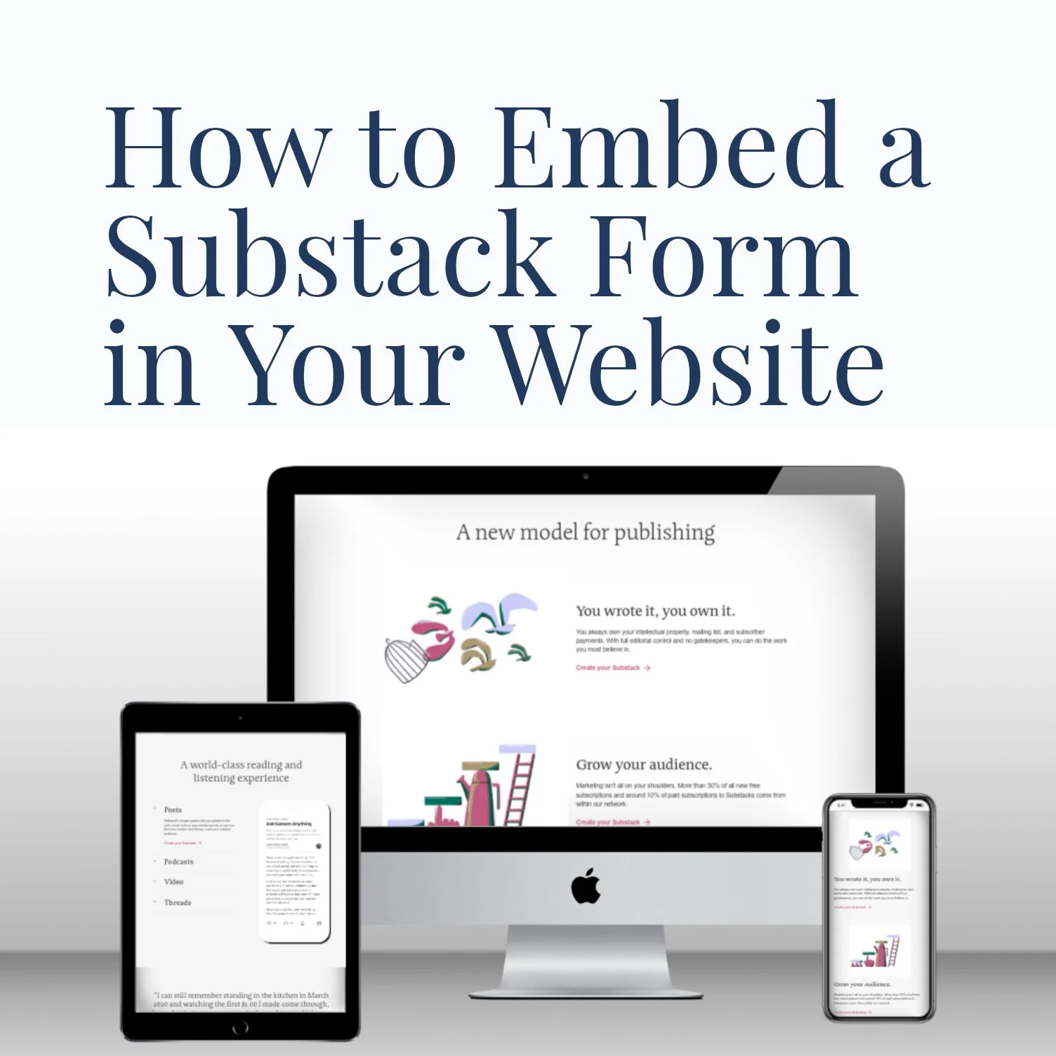 How to Embed a Substack Form in Your Website — Brilliant Author Website ...