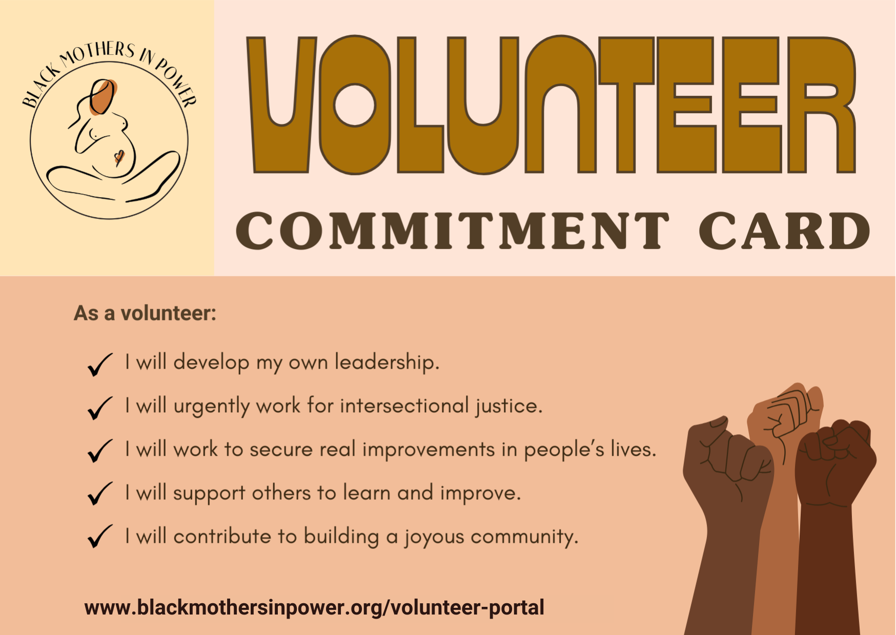 VOLUNTEER RESOURCES — Black Mothers in Power
