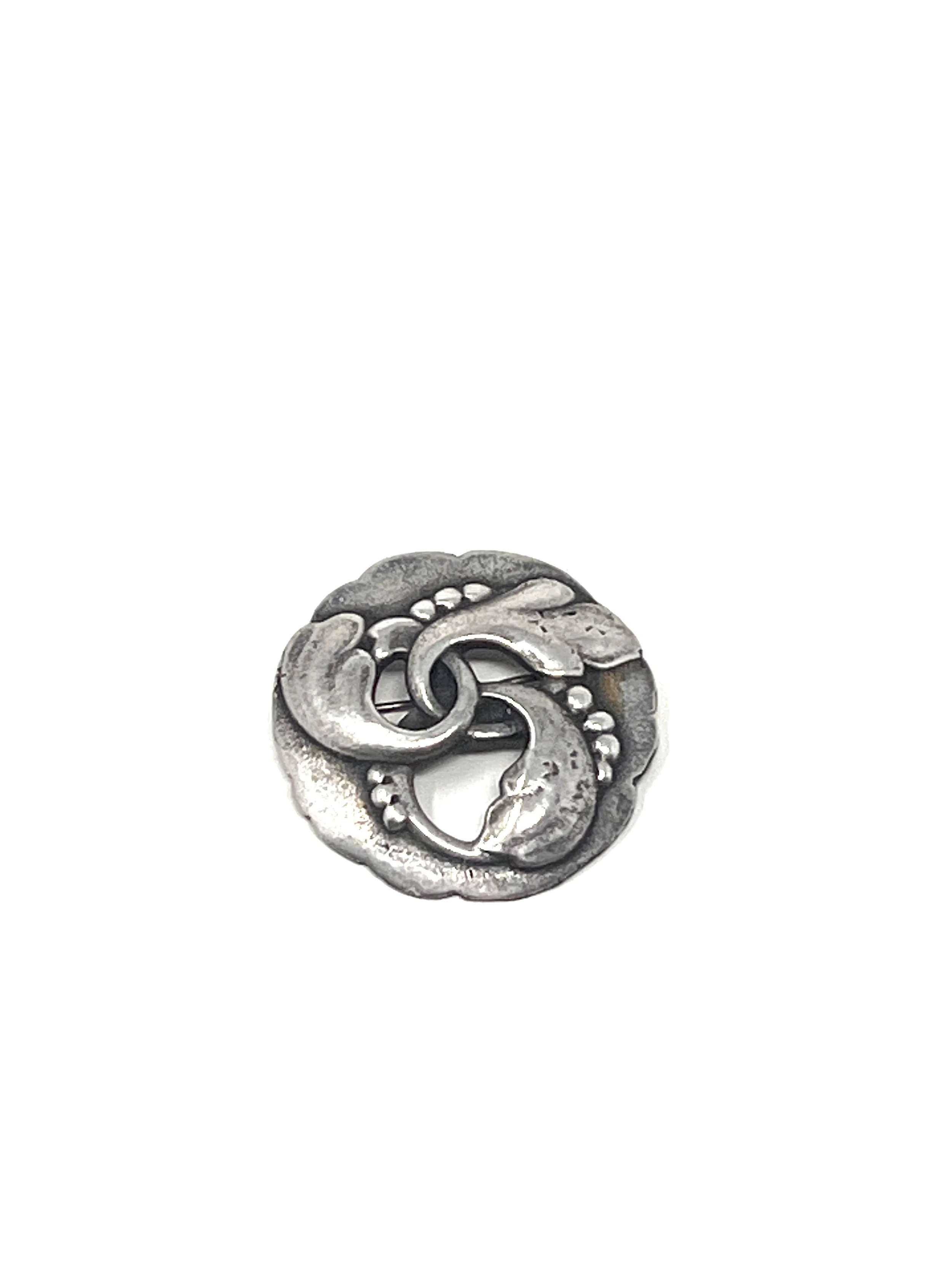Vintage William Spratling Carved Sterling Silver Circular Pin — House ...