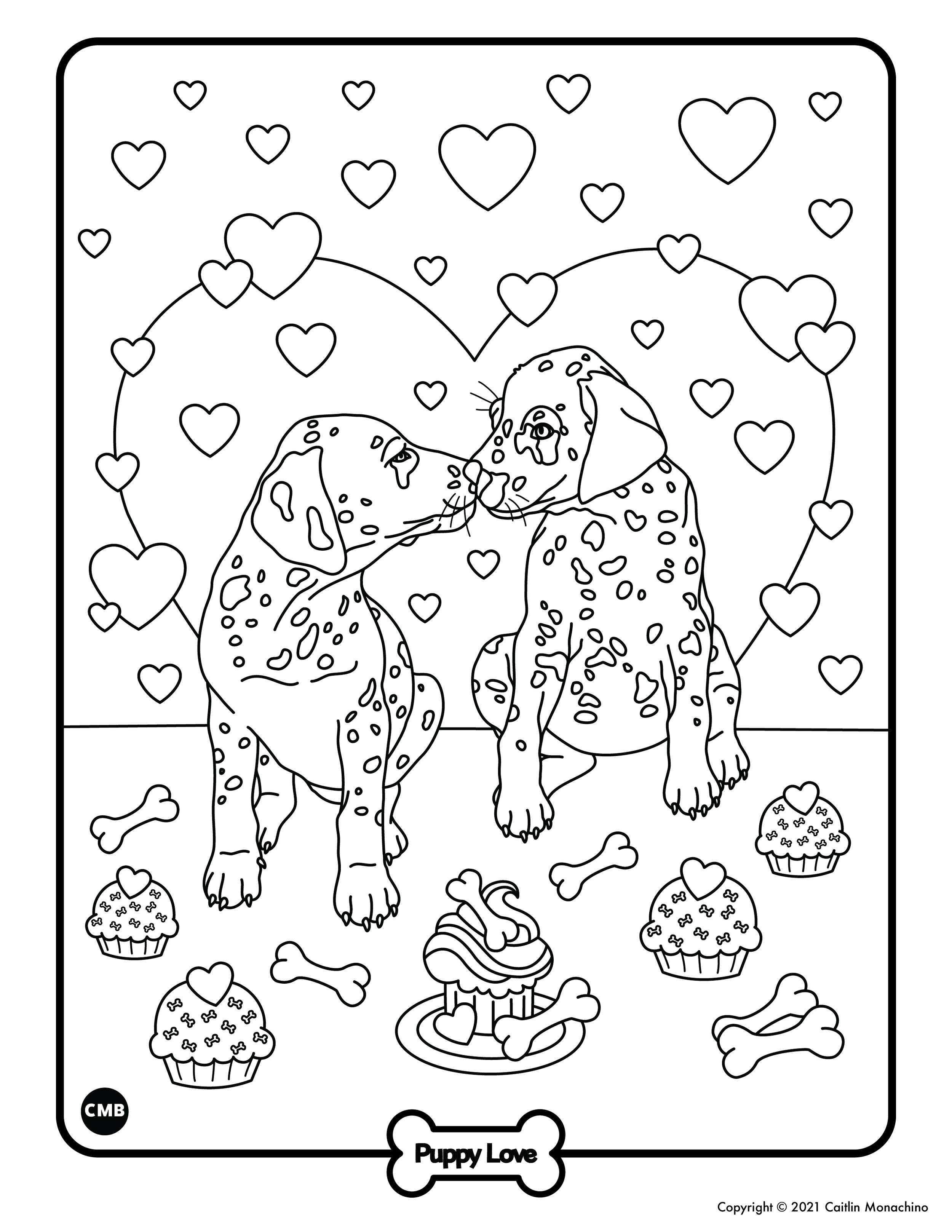 Puppy Love Coloring Pages