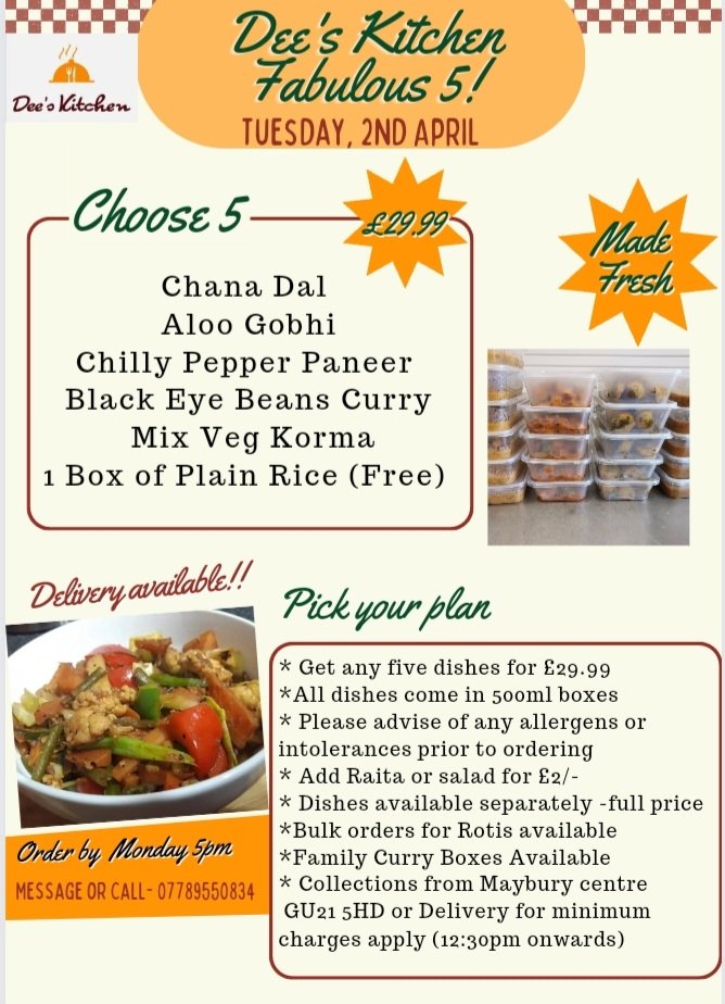 Menus — Dee's Kitchen