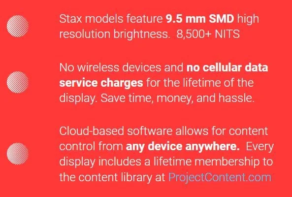 STAX LED DISPLAYS — Lebow Lighting Solutions