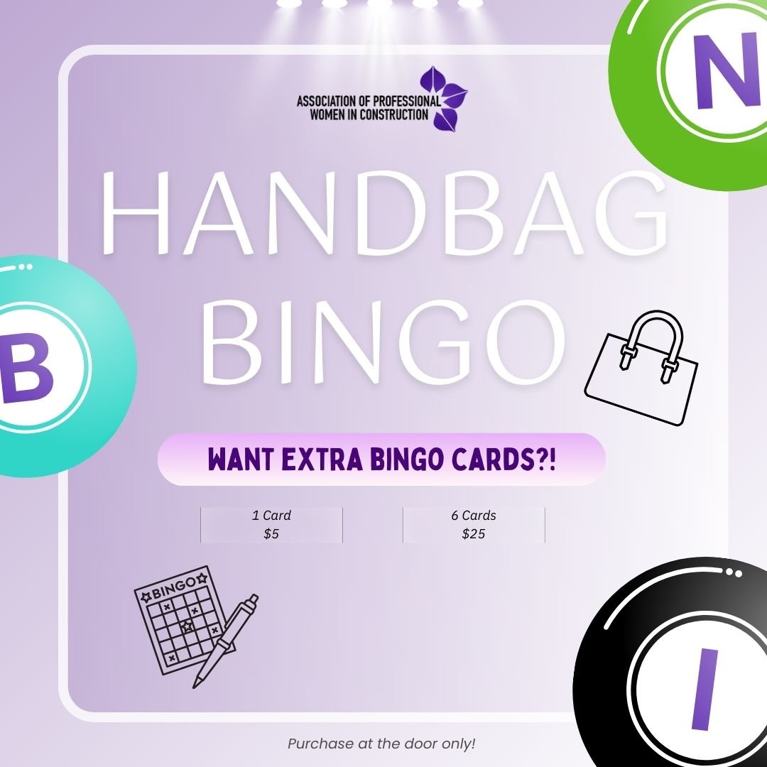 Extra Bingo Cards — Association Of Professional Women In Construction APWC