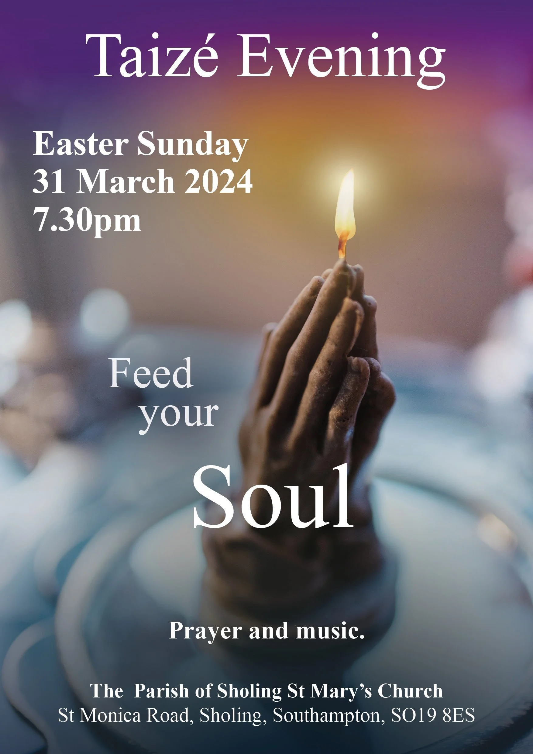 Taize 31st March Prayer and music 7:30pm — St. Mary's, Sholing