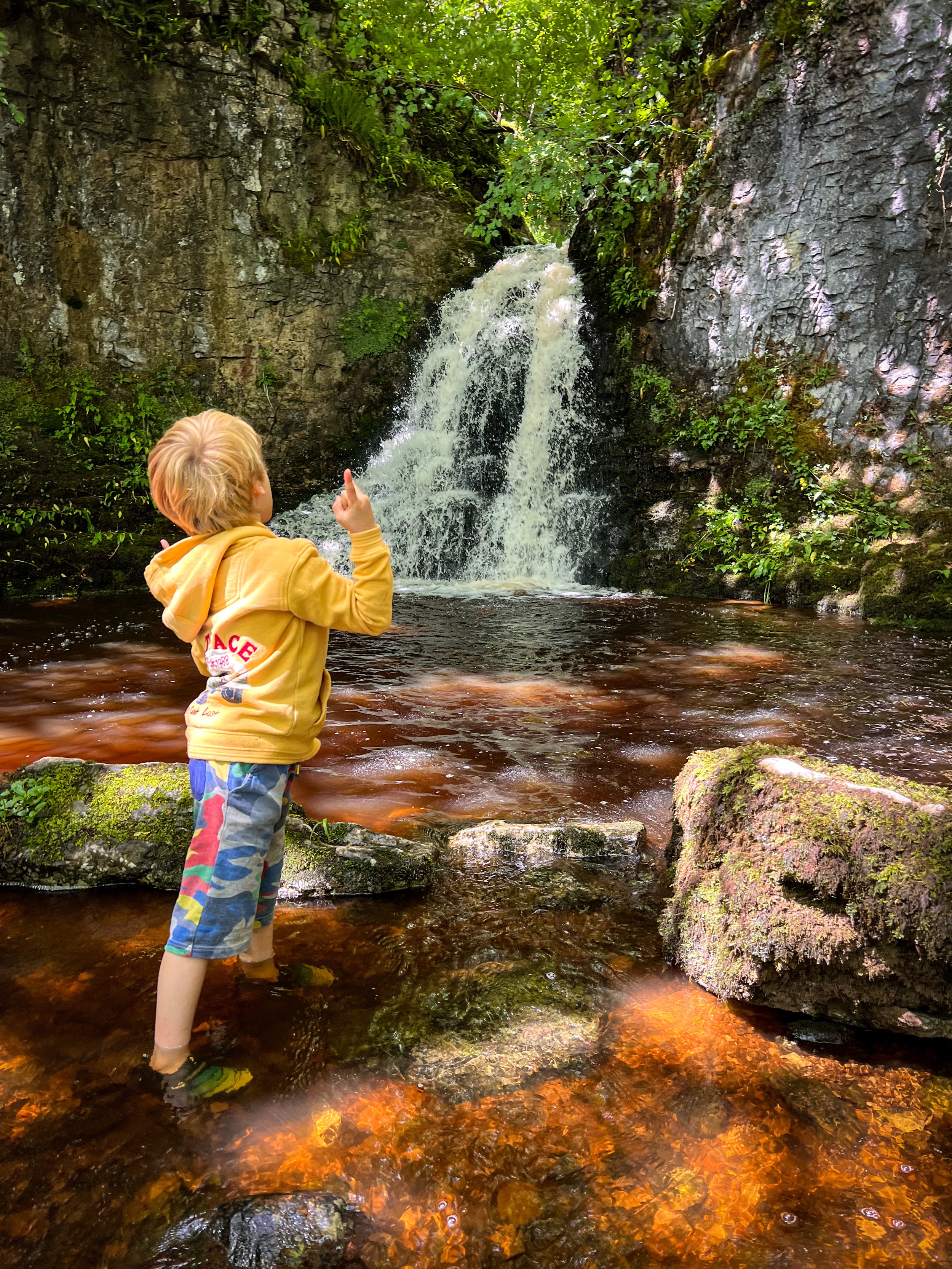 The Reluctant Explorers: Yorkshire Walking With Kids — Cray Gill Waterfalls