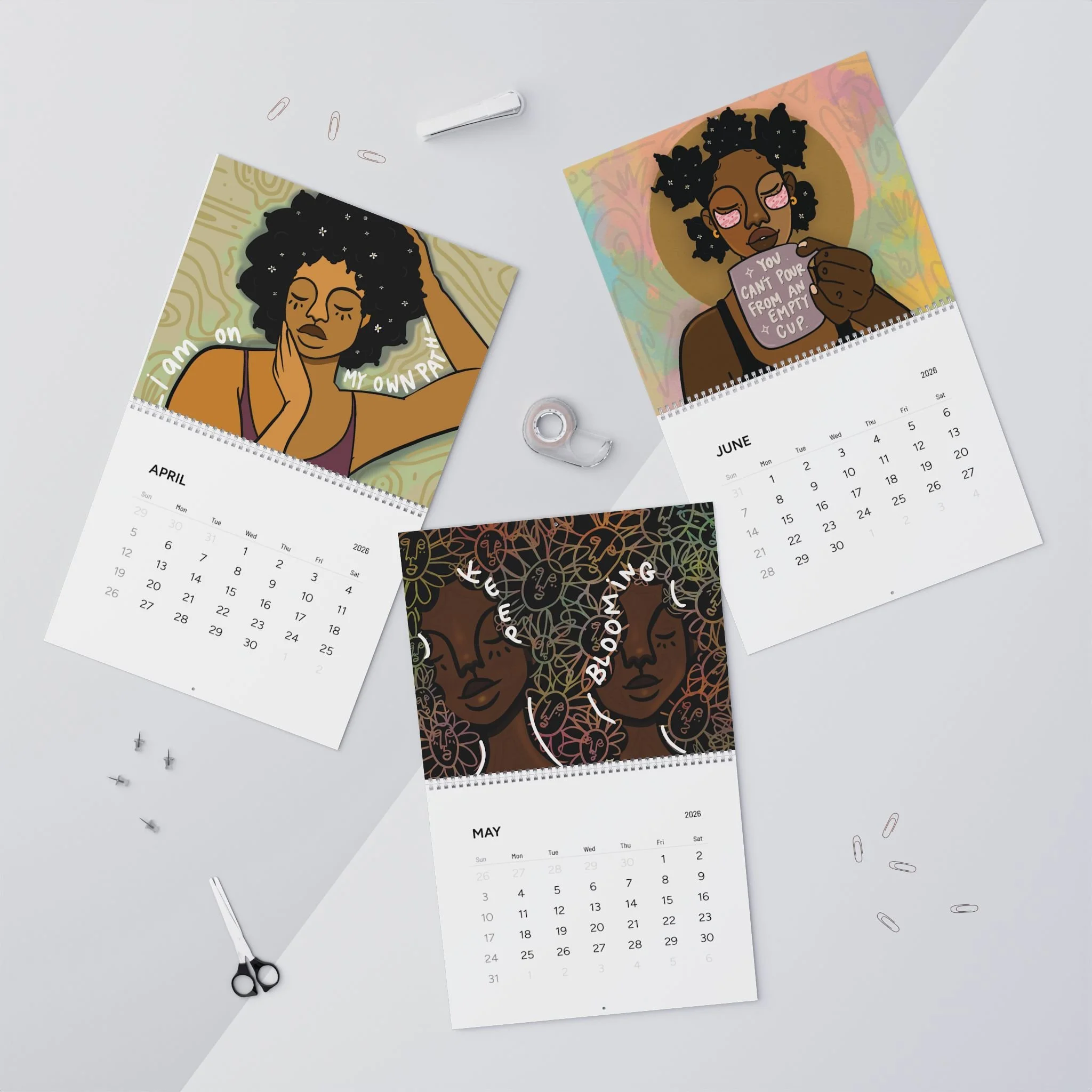 Gentle Reminders Wall Calendars (2026) — B. Peppers Art