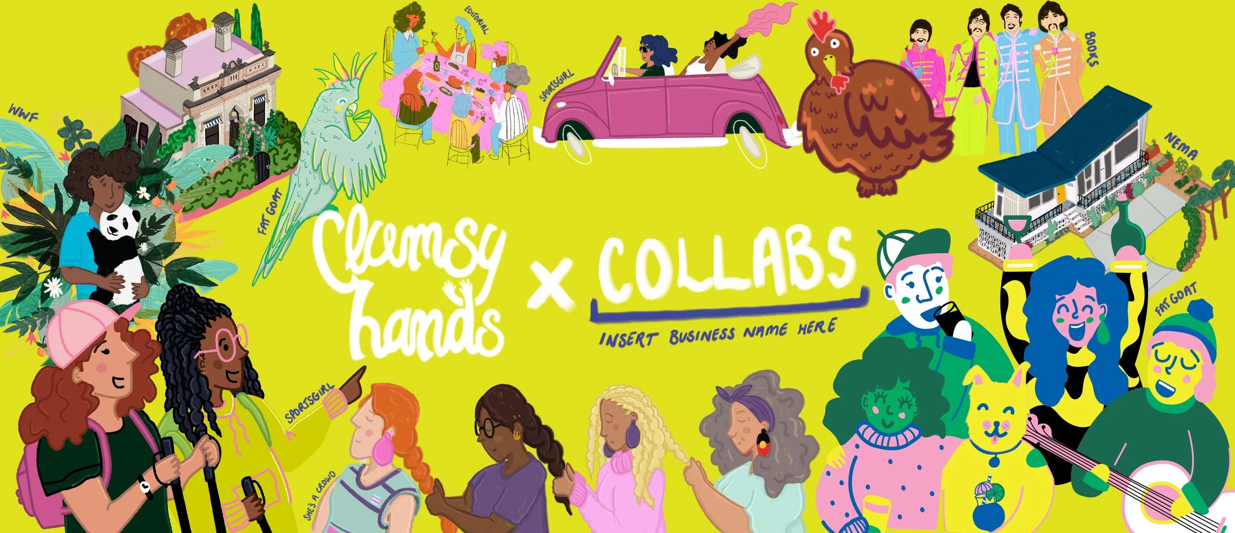Clumsy Hands | Illustrator for colourful brands