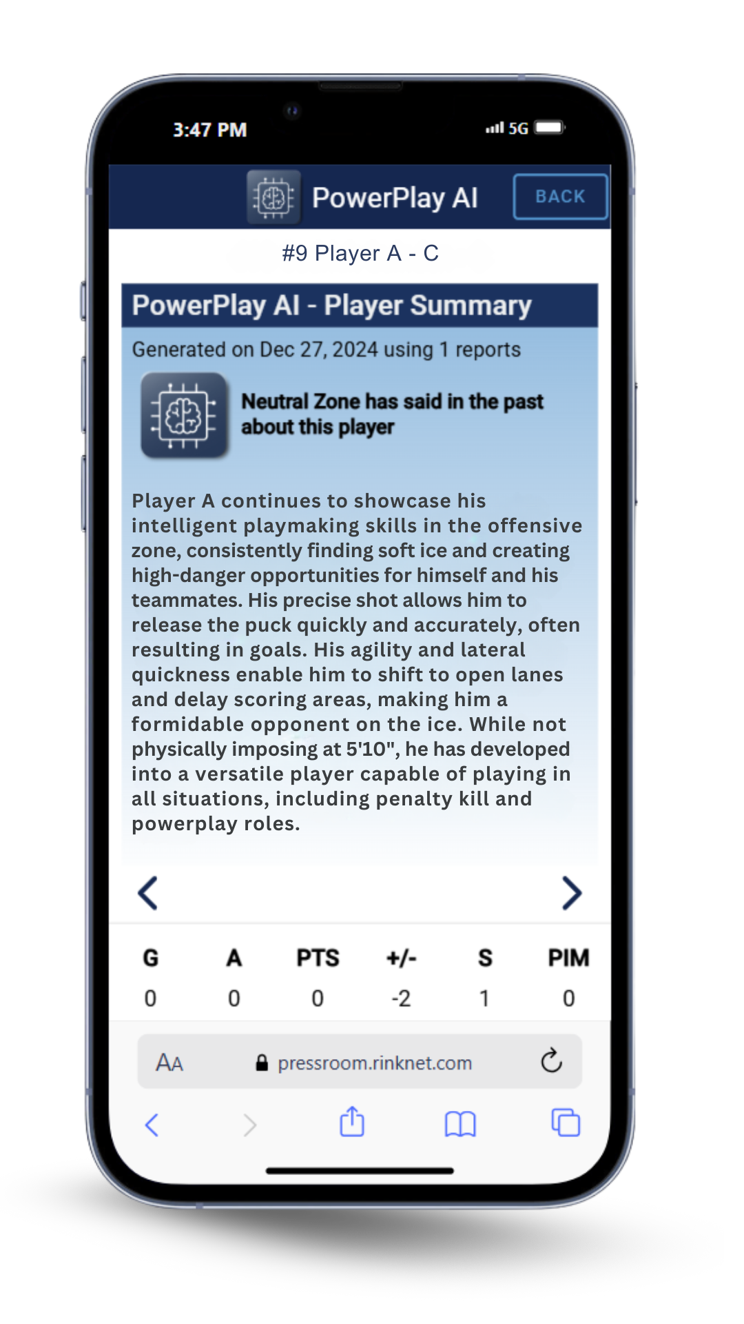 PowerPlay AI - AI for Hockey Scouting — RinkNet