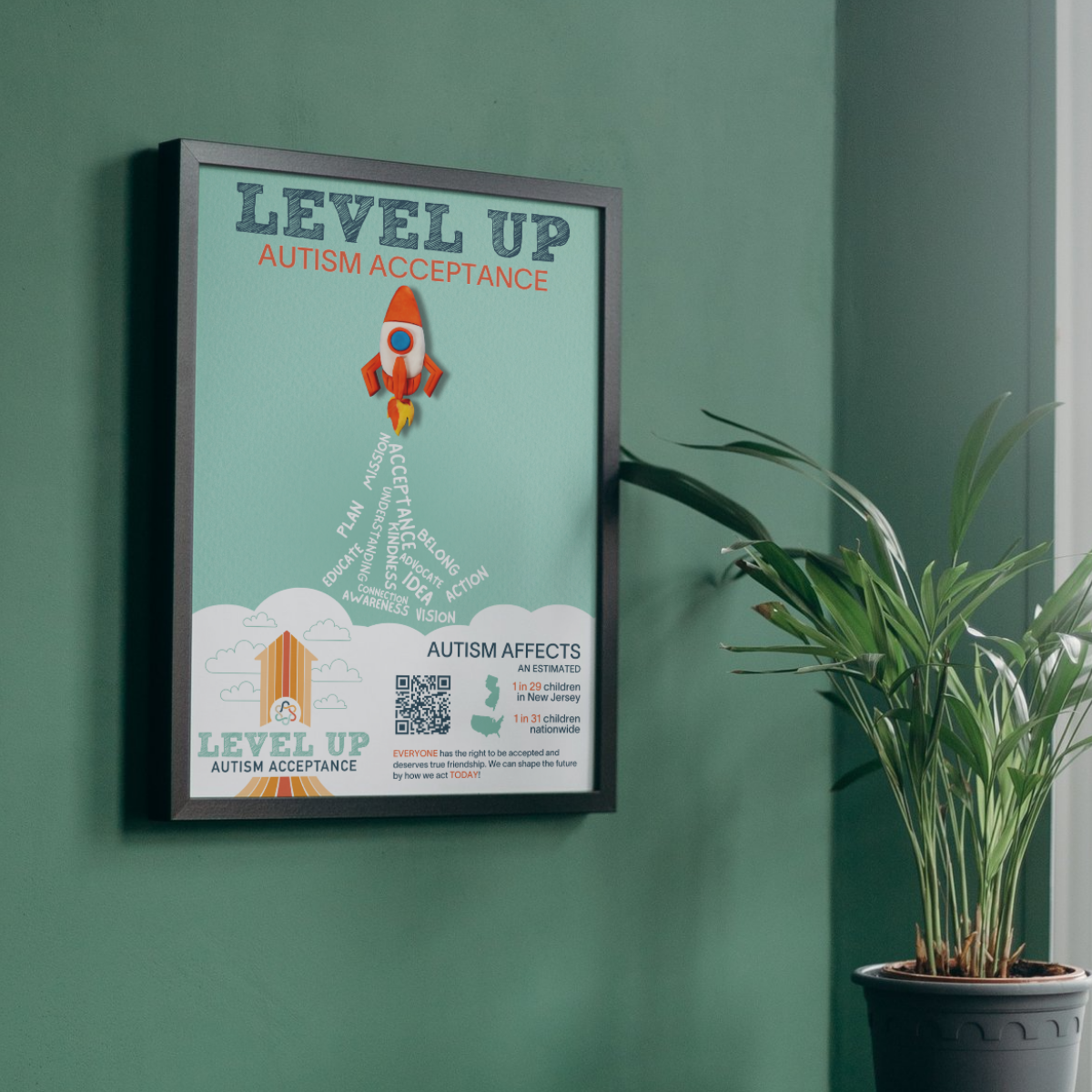 Rocket Level Up Poster — Autism NJ Ambassador