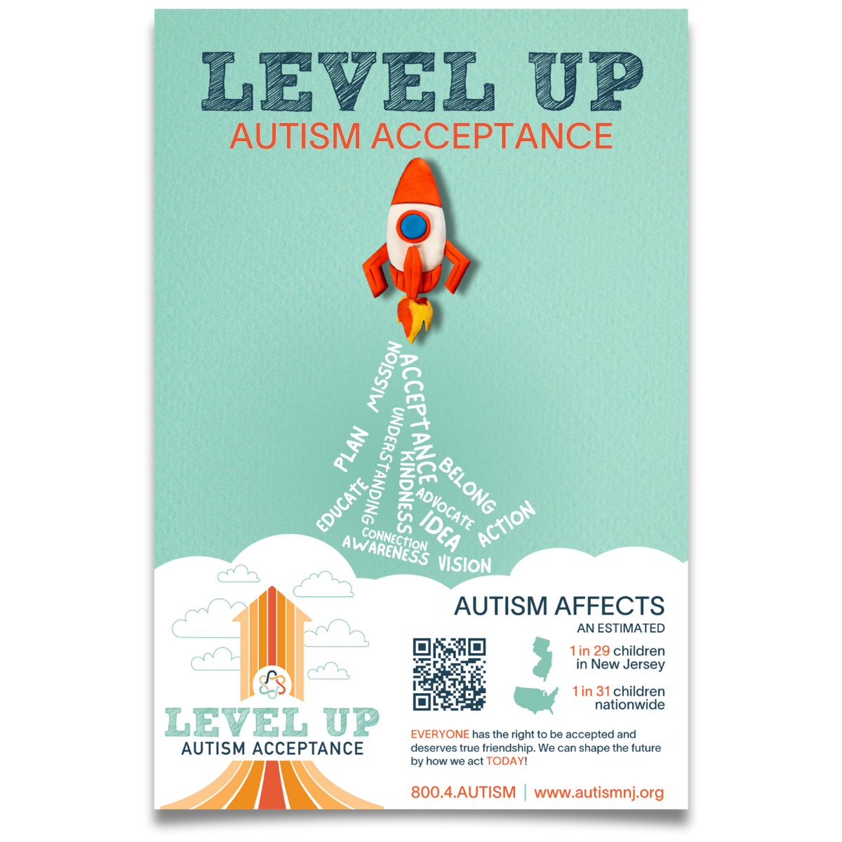 Rocket Level Up Poster — Autism NJ Ambassador