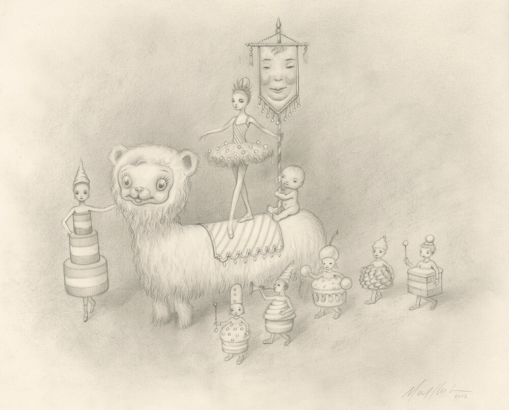 Princess Praline's Procession Drawing — Mark Ryden