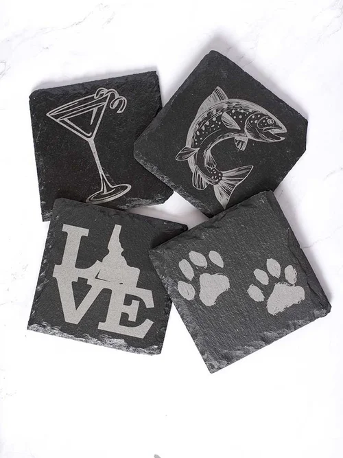 Square Natural Slate Coasters in Bulk — The Ecoporium