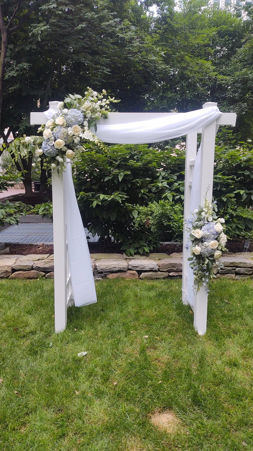 Traditional White Arch — Cape Cod Wedding Arch