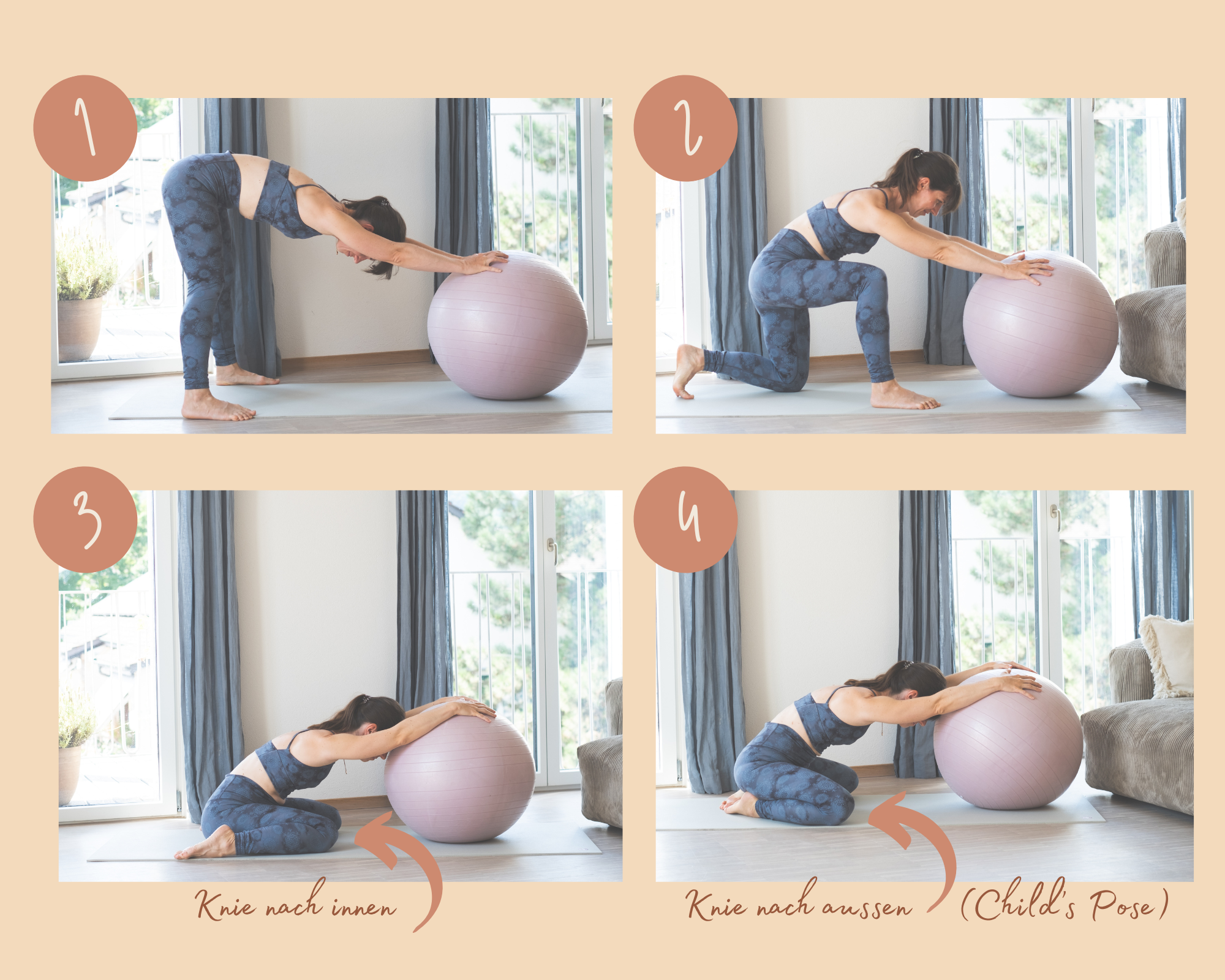 4 Geburtspositionen mit dem Birthing Ball — Silvia Küng